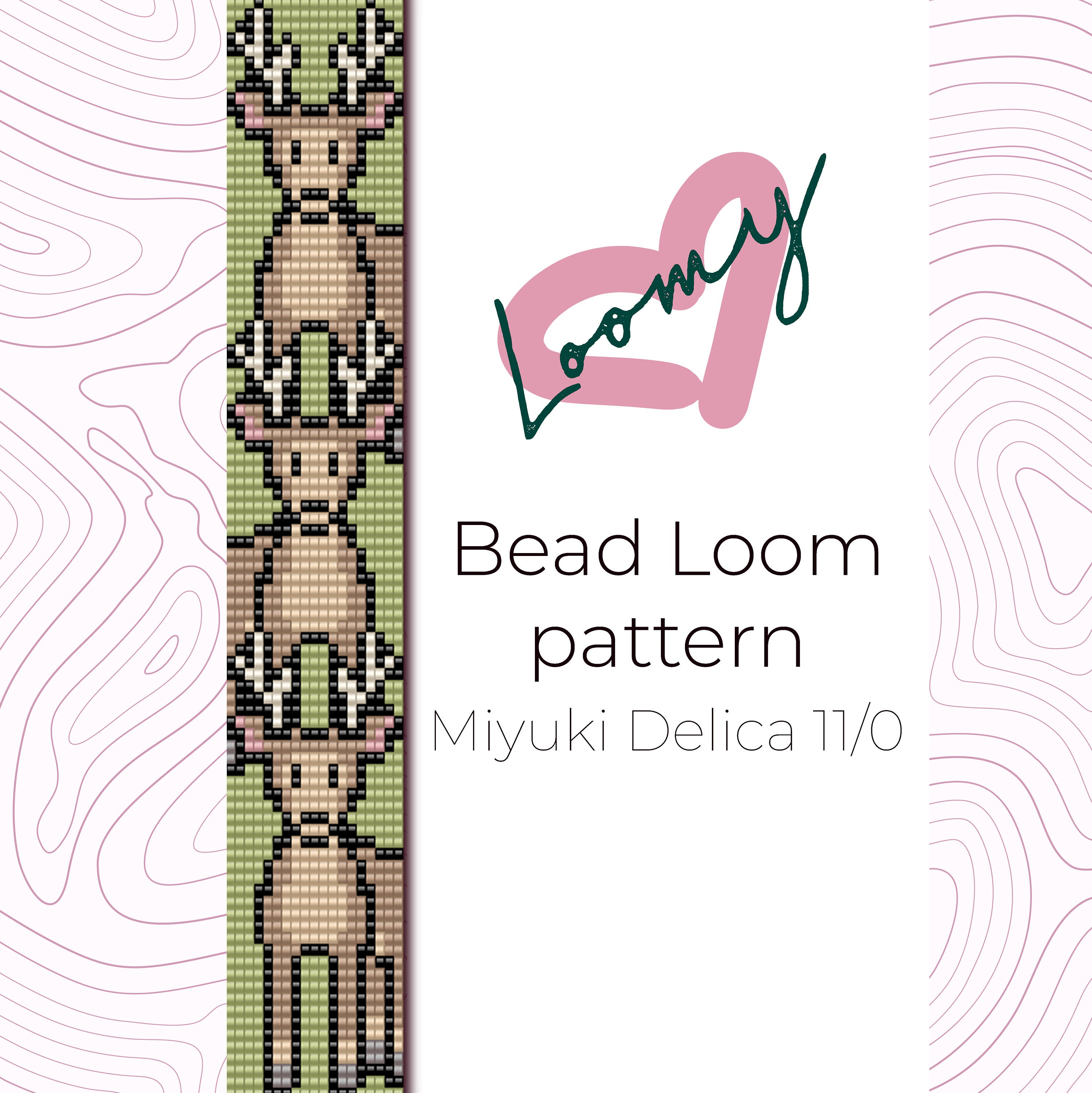 Cute Deer Bead Loom Pattern Loom Bracelet Pattern Loom Beading Pattern ...