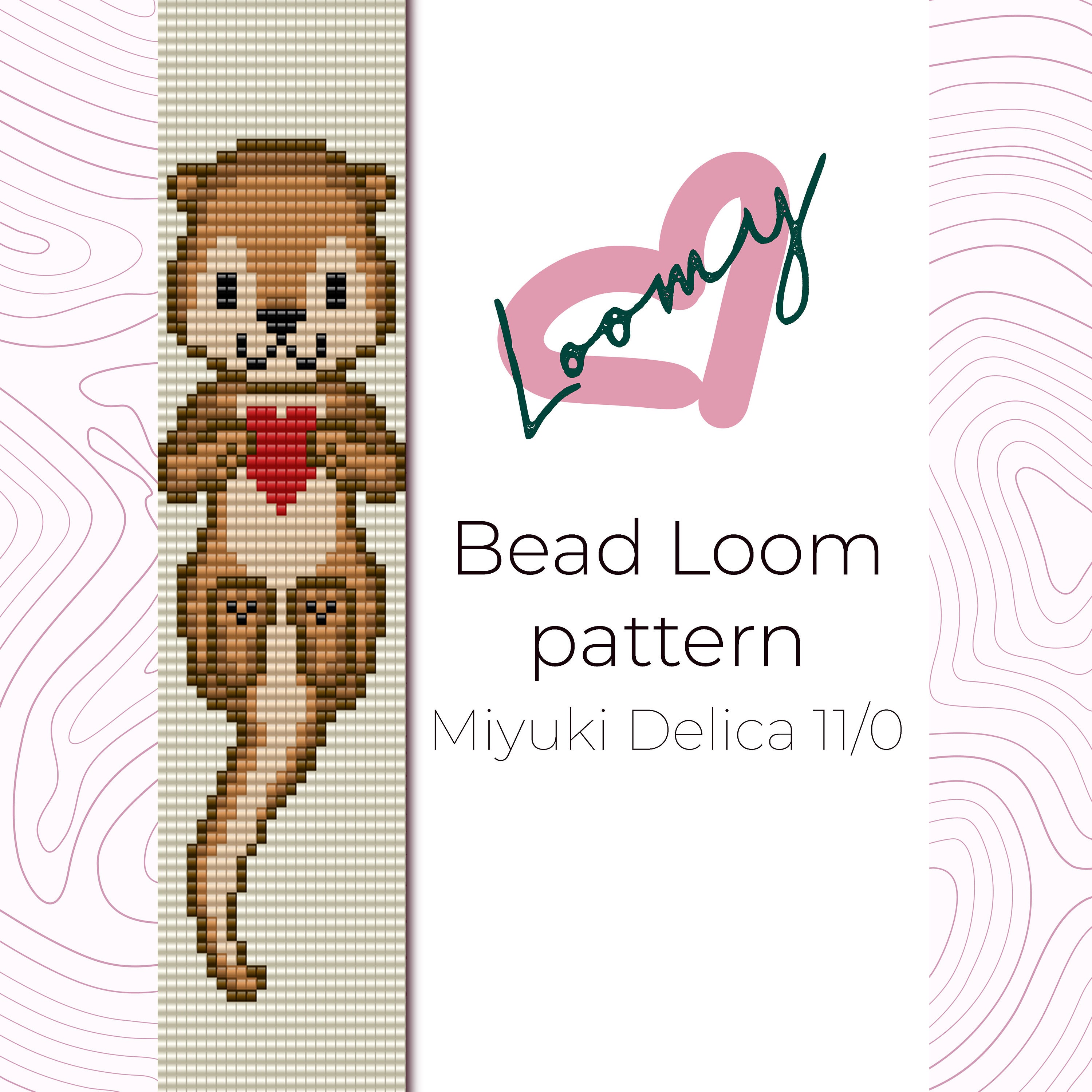 Otters Valentine Bead Loom Pattern Loom Bracelet Pattern Loom Beading ...