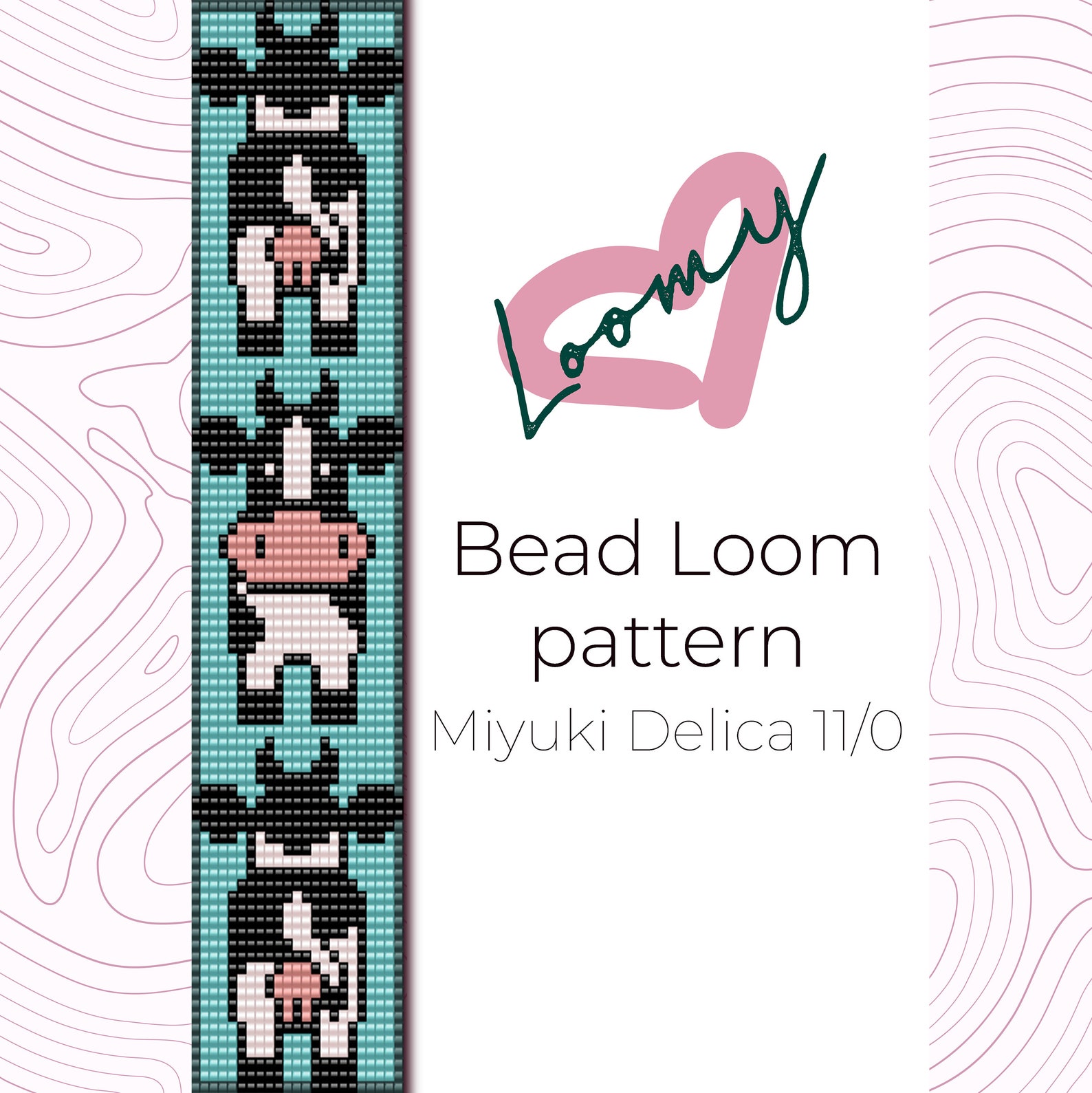 Funny Cows Bead Loom Pattern Loom Bracelet Pattern Loom Beading Pattern ...