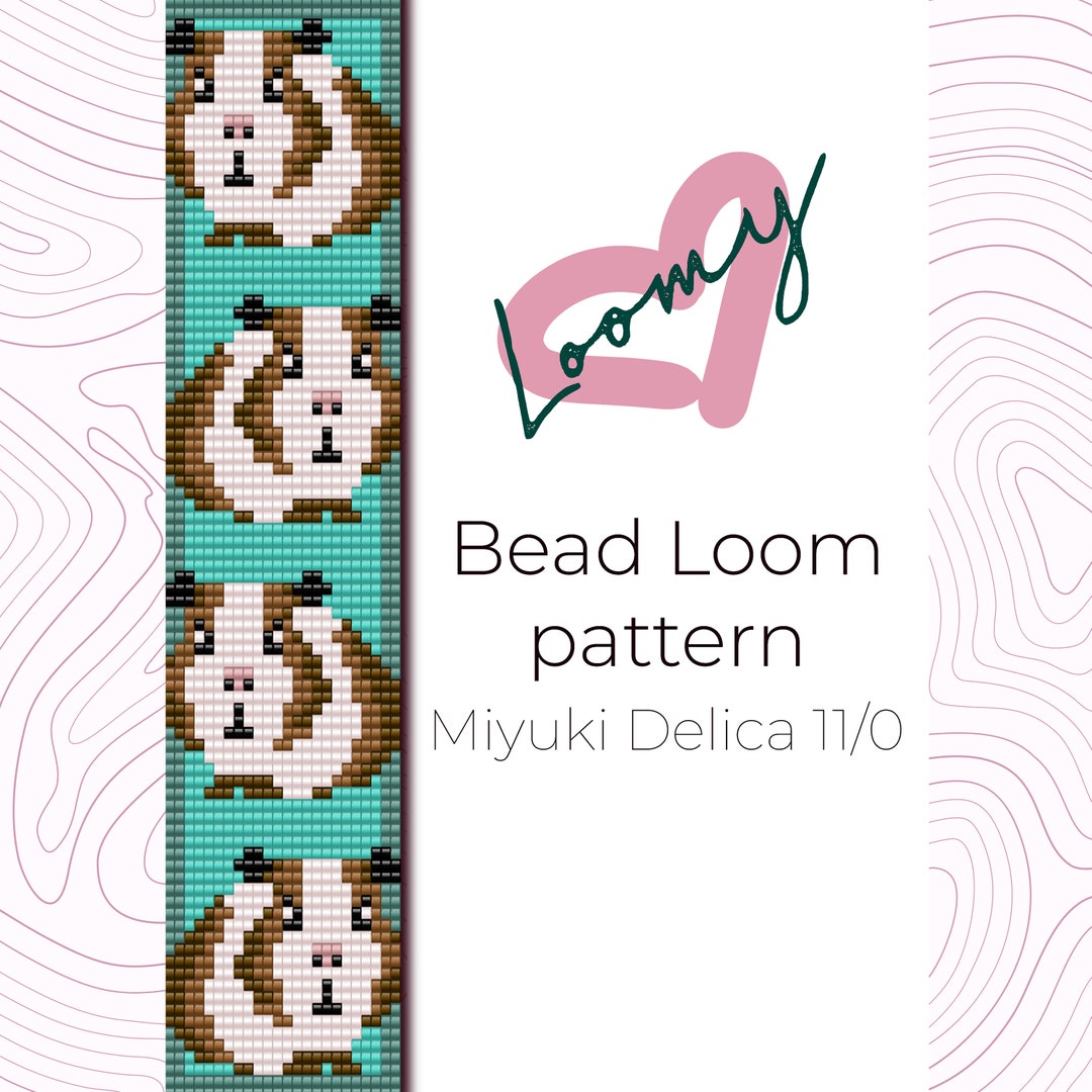 Guinea Pigs - Bead Loom Pattern - Loom Bracelet Pattern - Loom Beading Pattern Based on Miyuki ...