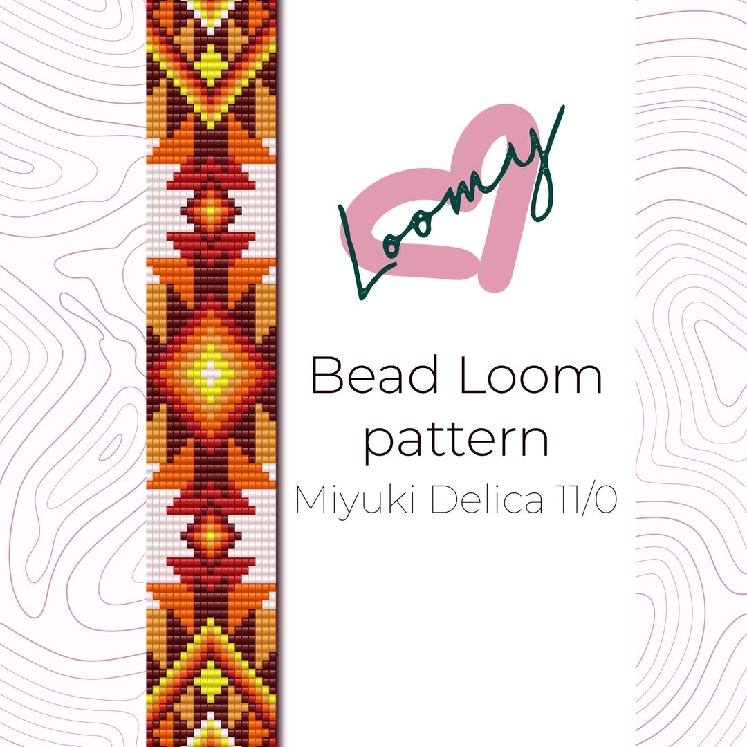 Sunset - Native Bead Loom Pattern - Loom Bracelet Pattern - Loom ...