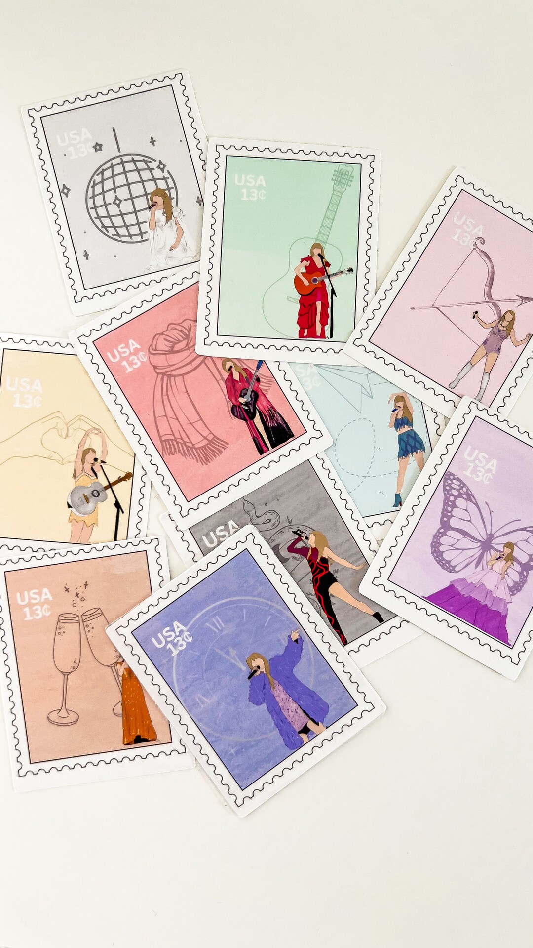 Taylor Swift Eras Tour Stamp Vinyl Sticker, Eras Tour Stickers, Stamp ...