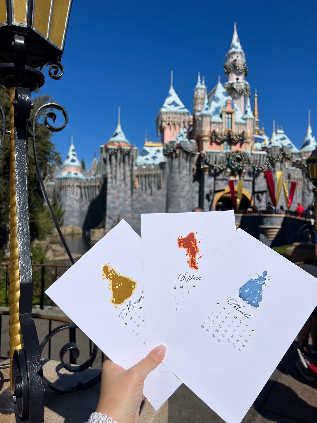 Minimalist Disney Princess 2024 Desk Calendar // 5x7 Card Stock Desk ...