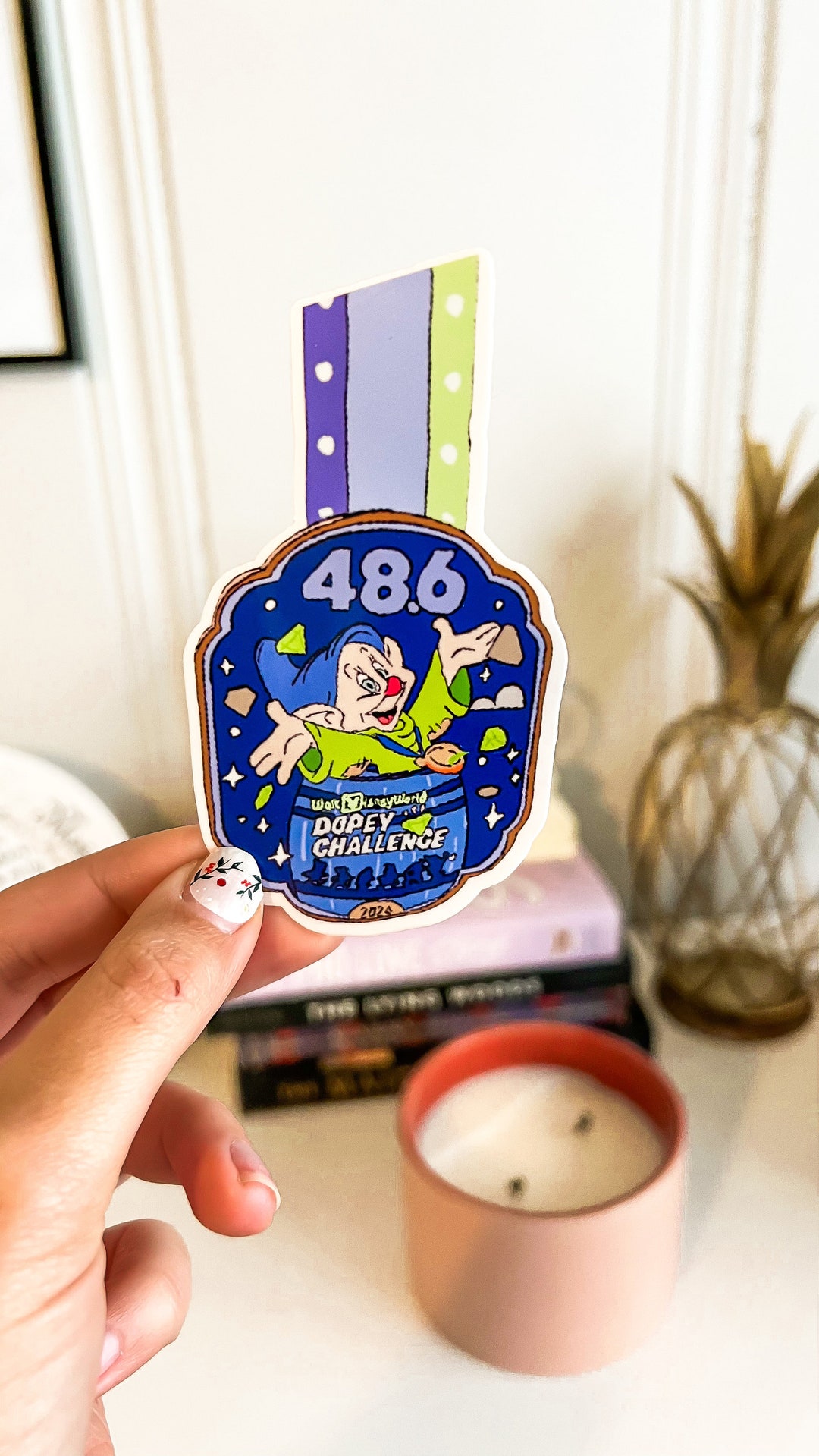 Dopey Challenge WDW Marathon Weekend Medal Sticker, Dopey Challenge 48. ...