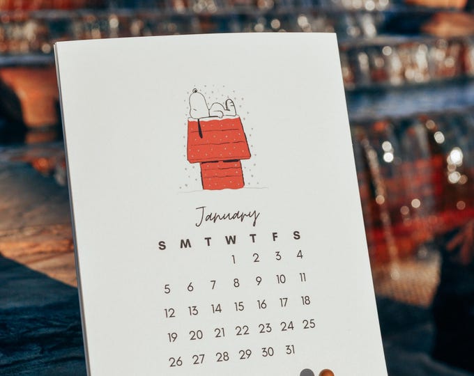 2025 Art Print Japan Snoopy Peanuts Desk Calendar With Day Calendar ...