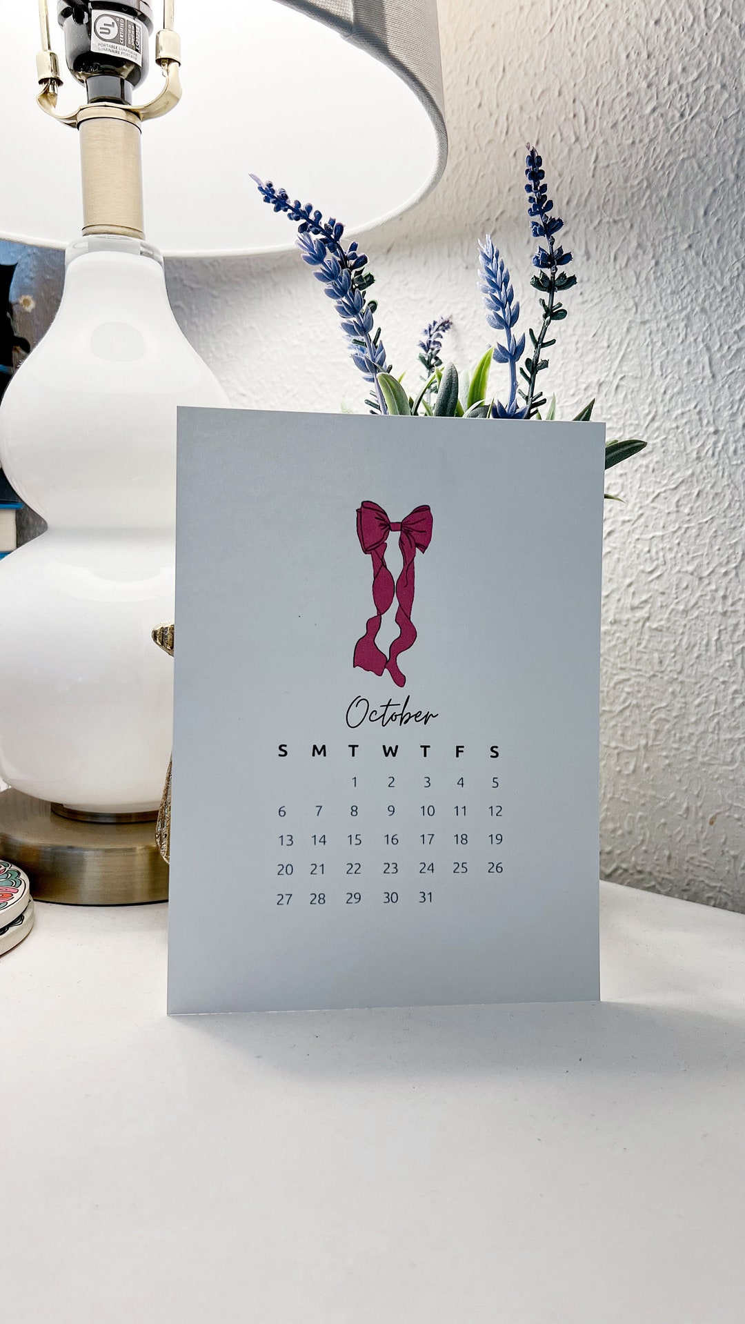 Birth Month Bow 2024 Desk Calendar - Etsy