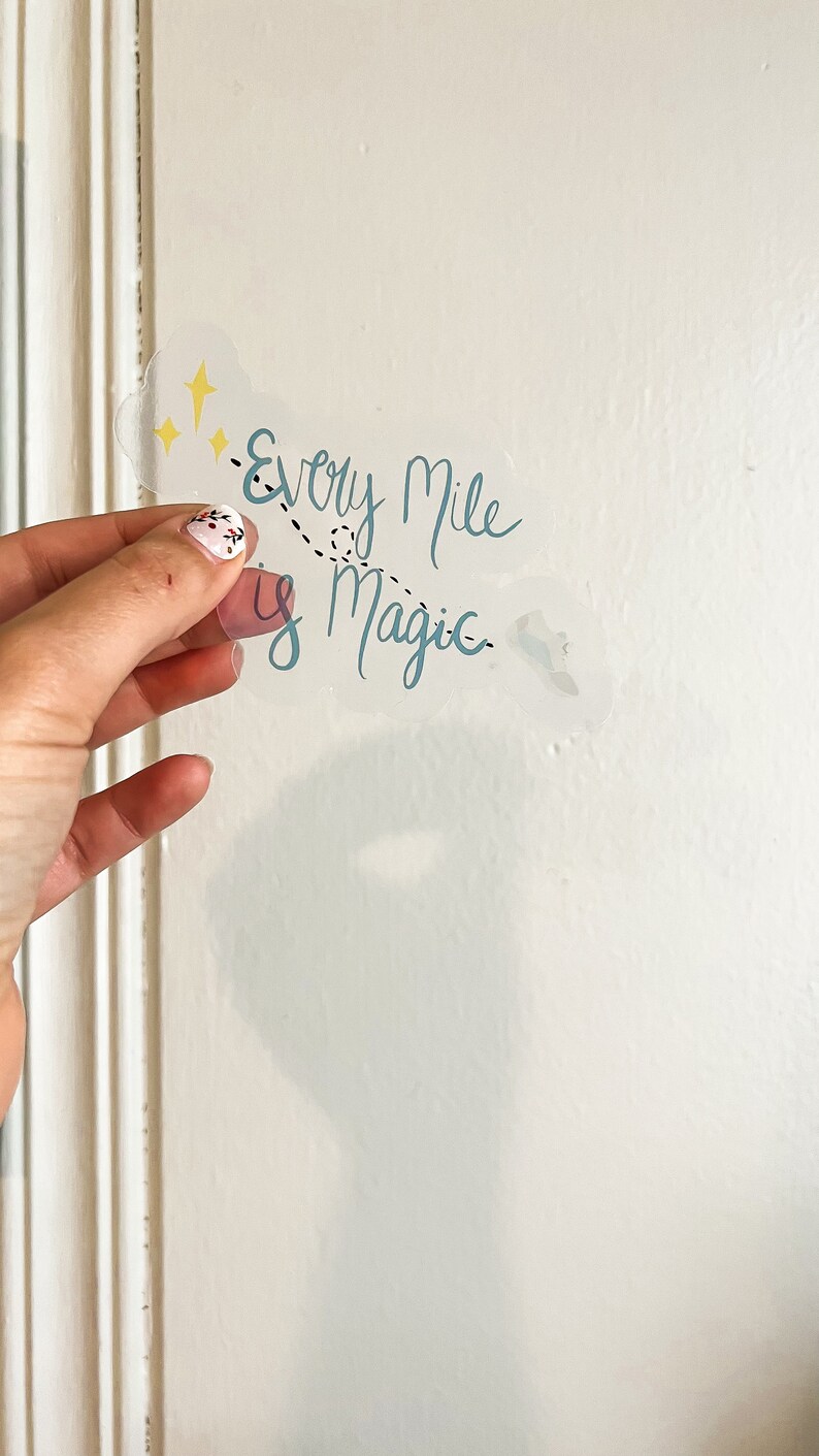 Every Mile is Magic Transparent Vinyl Sticker//rundisney Stickers - Etsy