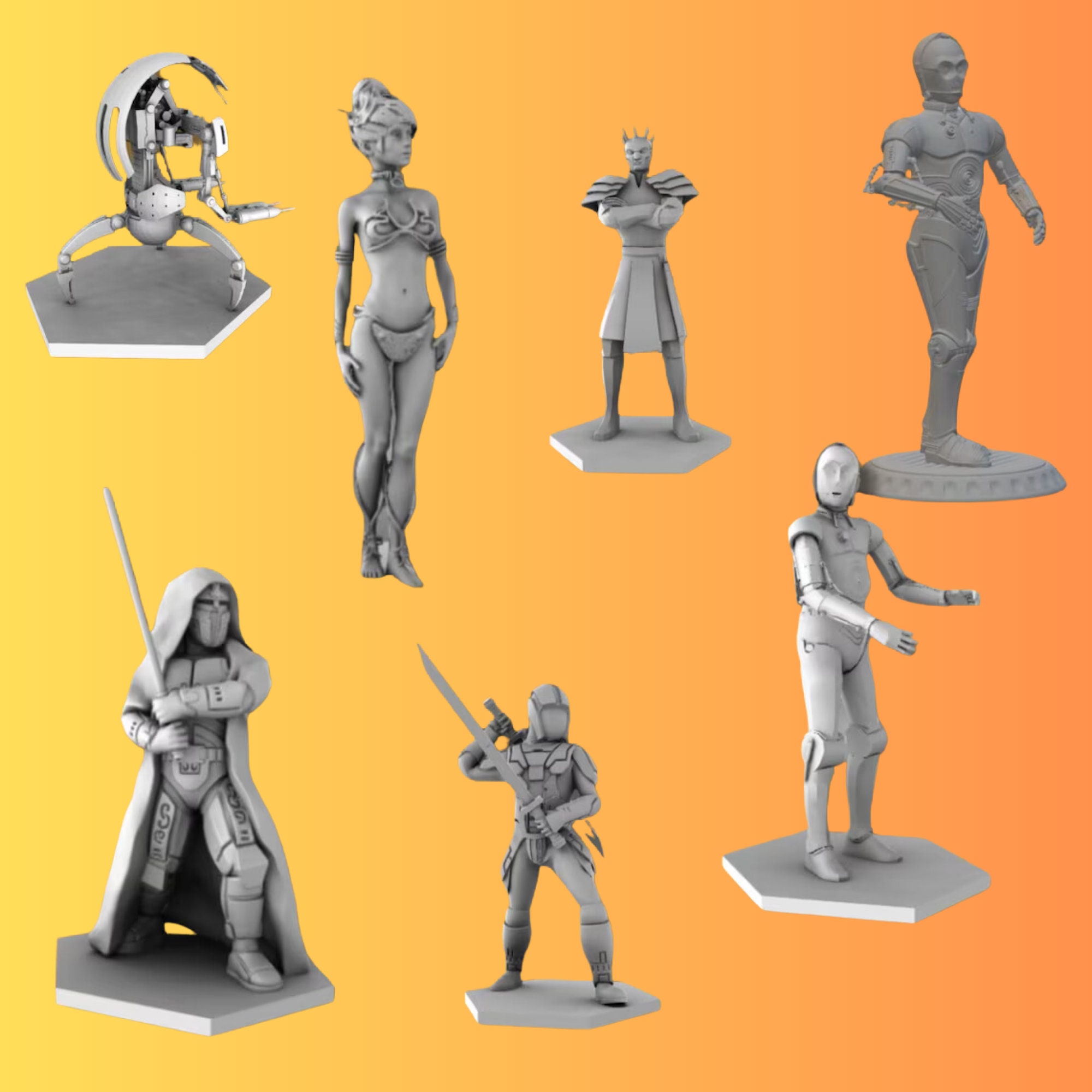 Star Wars STL Bundle Star Wars Legion STL Pack Star Wars 3D Model Pack ...