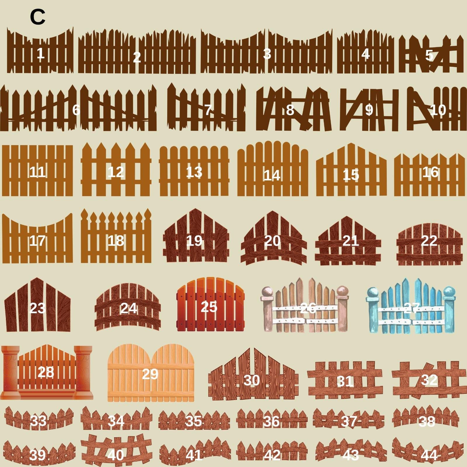 Rustic Charm: Wood Fence SVG Bundle, Wooden Fence Svg - Wooden Fence ...