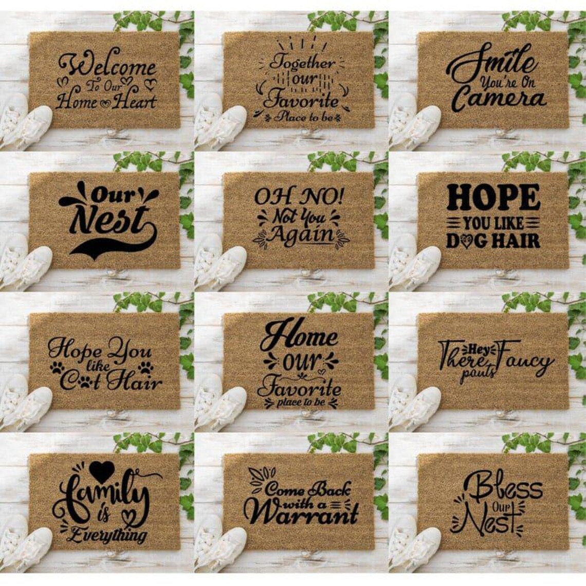 Funny Doormat SVG Bundle: Welcome Quotes & Icons (digital Files) - Etsy