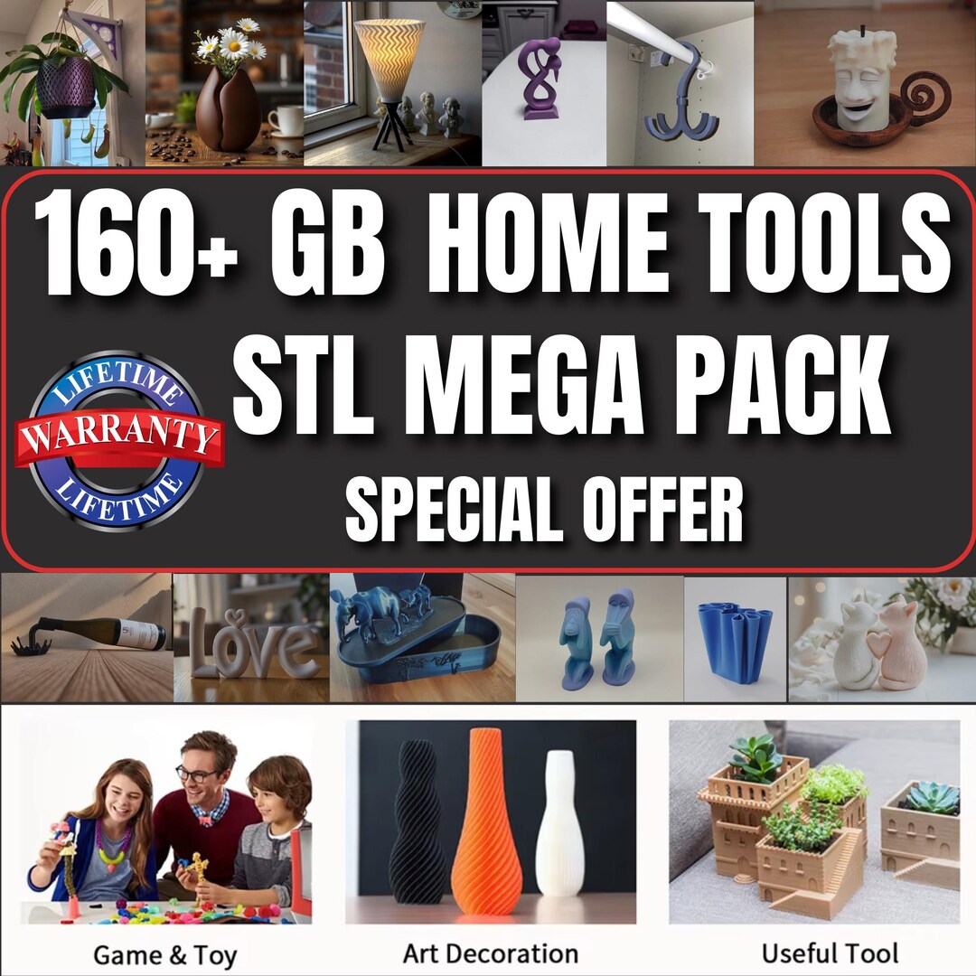 Ultimate 160+GB Home Tools Stl Bundle – 3D Printing Essentials - Home ...