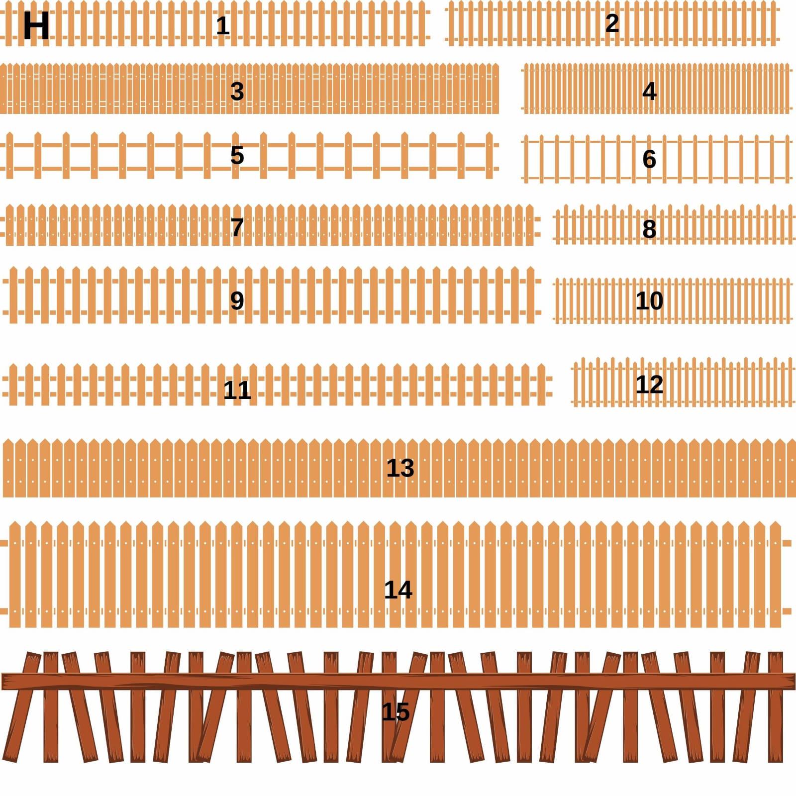 Rustic Charm: Wood Fence SVG Bundle Wooden Fence Svg Wooden Fence Cut ...