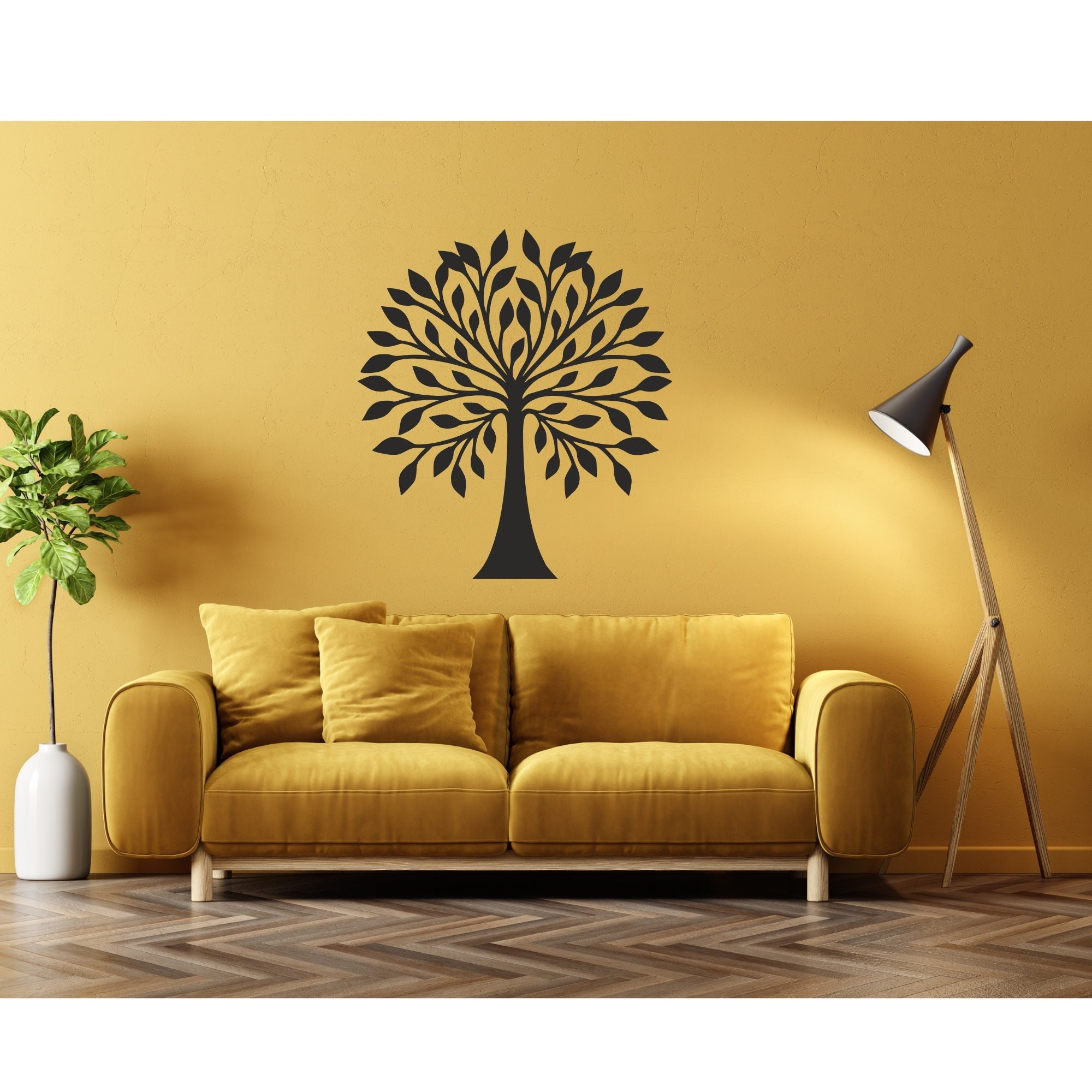 Laser Cut Tree Wall Decoration CDR File - Wall Art Decor - for Laser ...