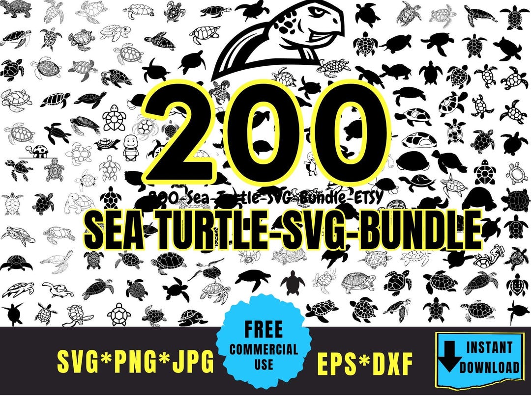 Turtle Svg Bundle, Sea Turtle Svg, Turtle Silhouettes, Sea Animals Svg ...