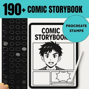 Procreate Comic Maker Stamps – Storyboard Panels, Speech Bubbles ...