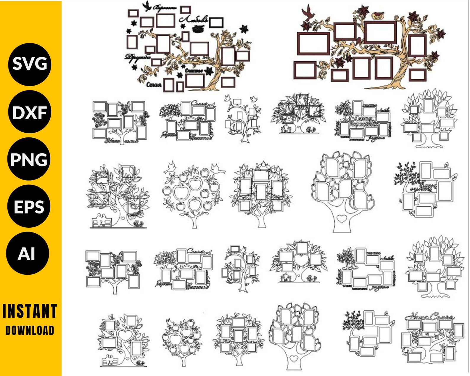 Family Tree SVG Bundle | Family Tree Cricut Cut Files | Roots SVG ...