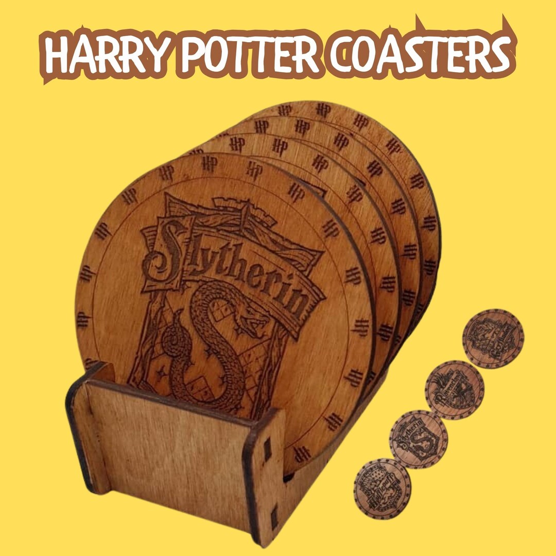 Laser Cut Harry Potter Coasters SVG Template (digital Download) - Etsy