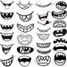 27 Face Mask SVG Bundle – Funny, Creepy & Scary Mouths, Emojis ...
