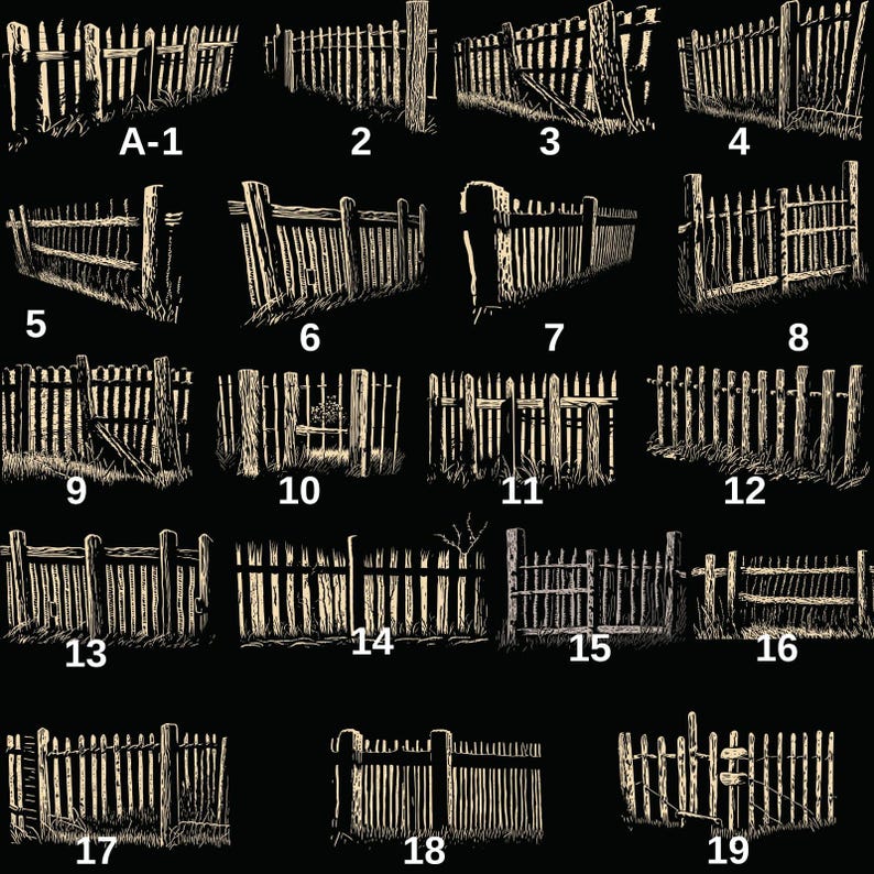 Rustic Charm: Wood Fence SVG Bundle Wooden Fence Svg Wooden Fence Cut ...