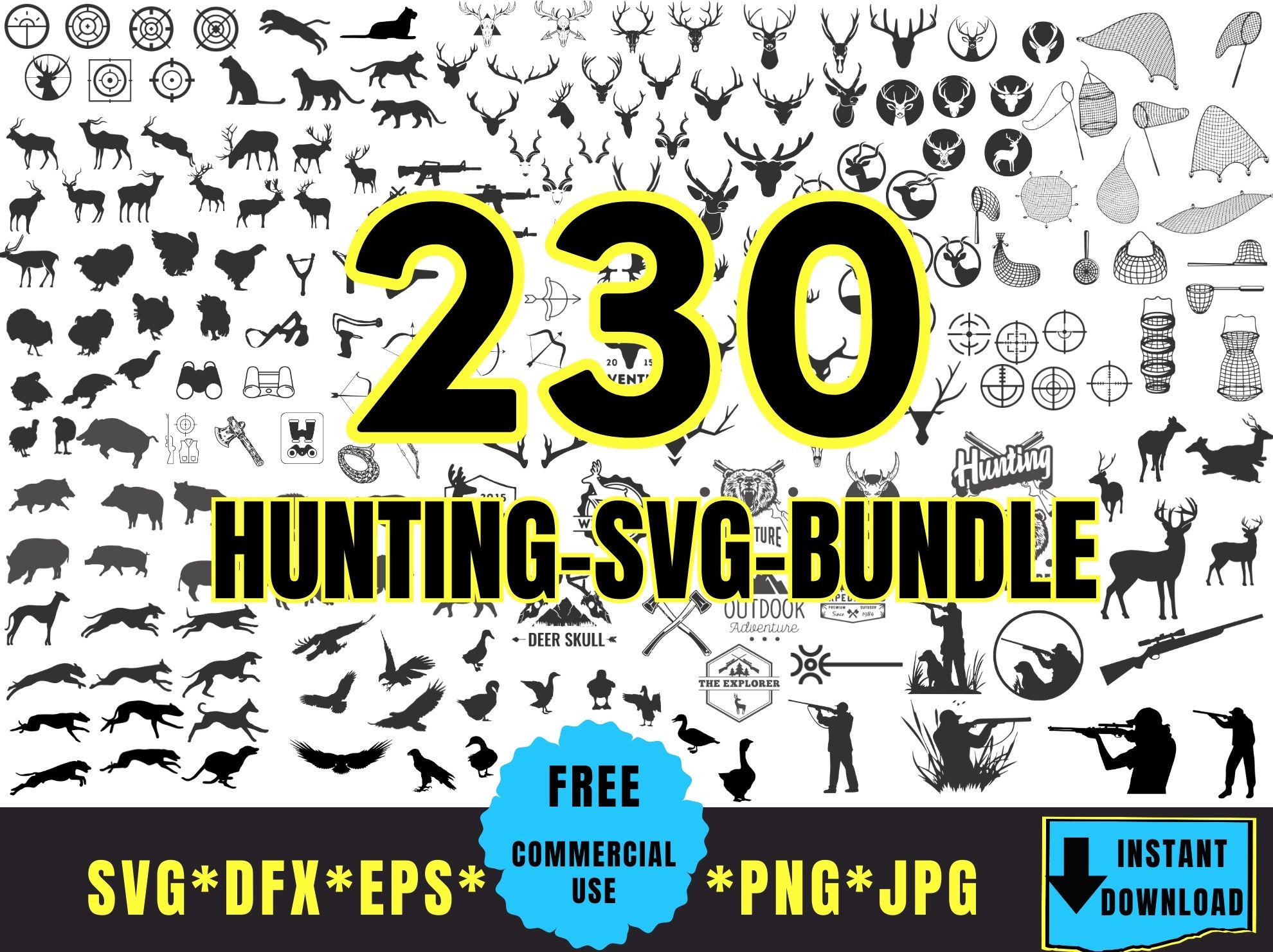 230-HUNTING SVG Bundle | Deer, Pheasant, and Duck Hunting SVG Cut Files ...