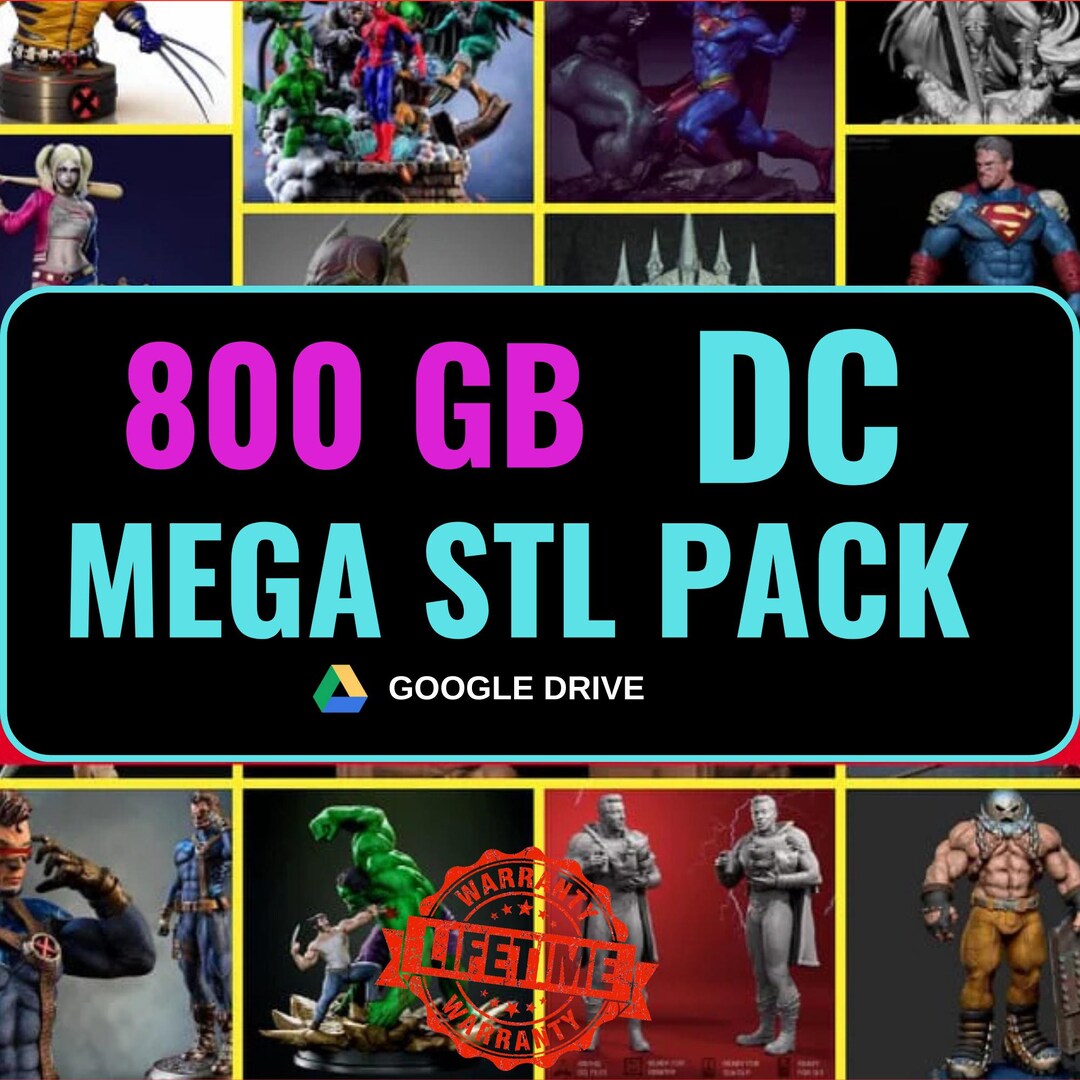800 GB DC STL Mega Pack - Ultimate Bundle for 3D Printing - Models - Etsy