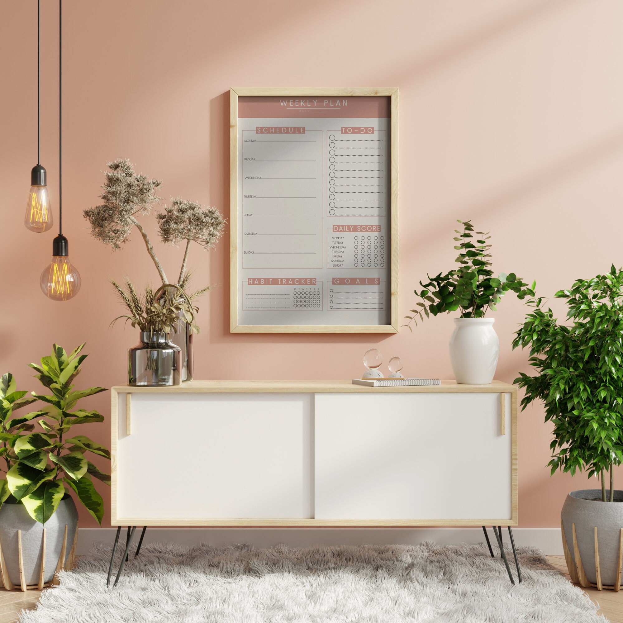 Instant Download Printable Weekly Planner Habit Tracker Goal Tracker 5 ...