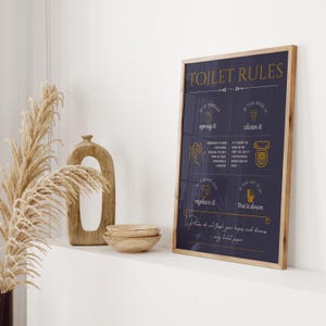 Witty Bathroom/toilet Rules Instant Download Printable Wall Poster ...