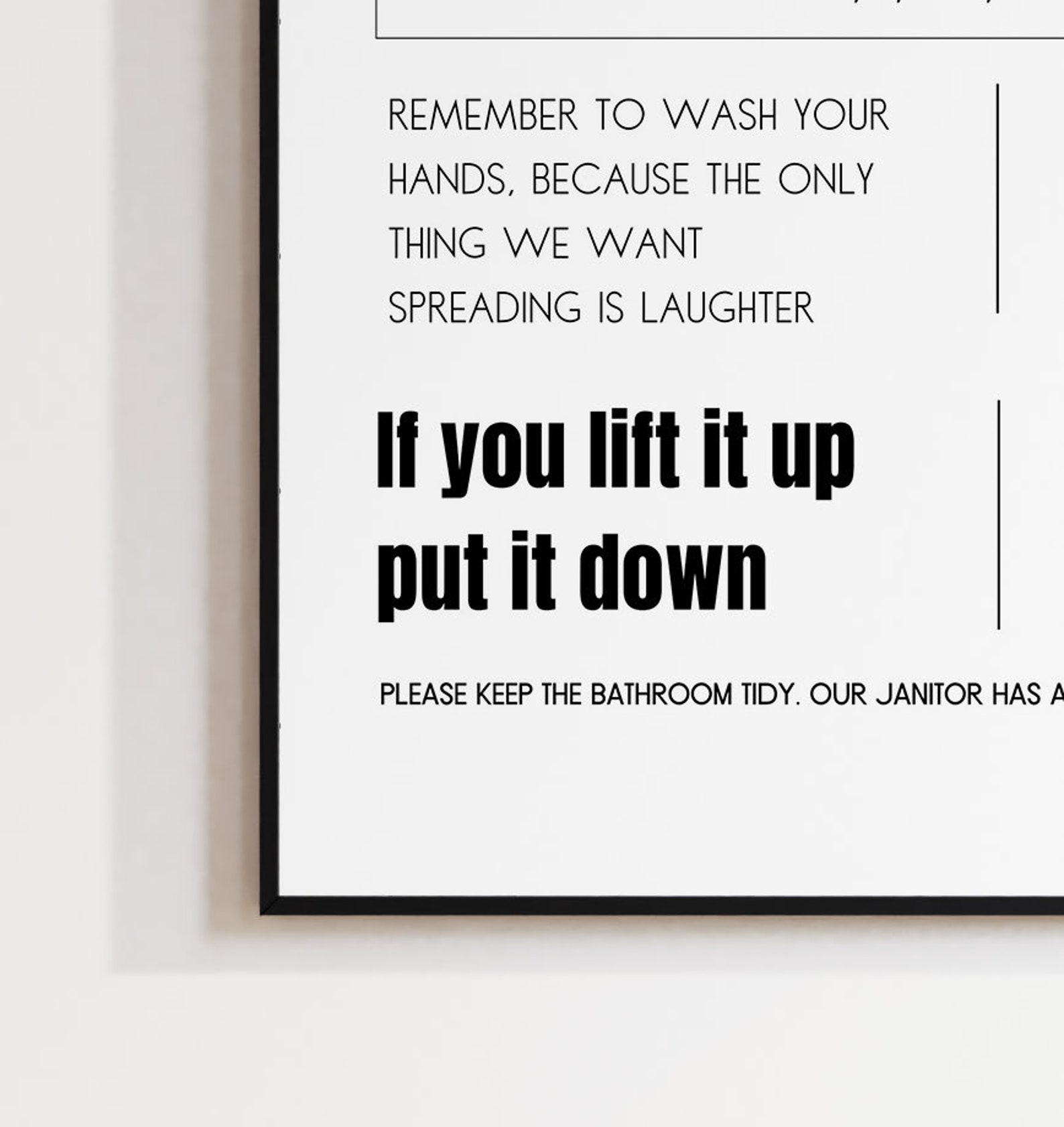 Witty Bathroom/toilet Rules Instant Download Printable Wall Poster ...