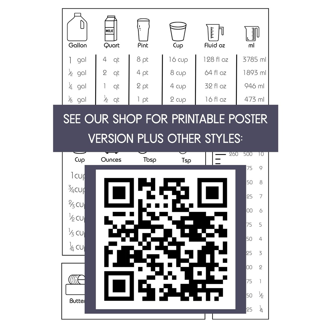 Cooking | Baking Conversion Chart SVG File Suitable for Wood Burning ...
