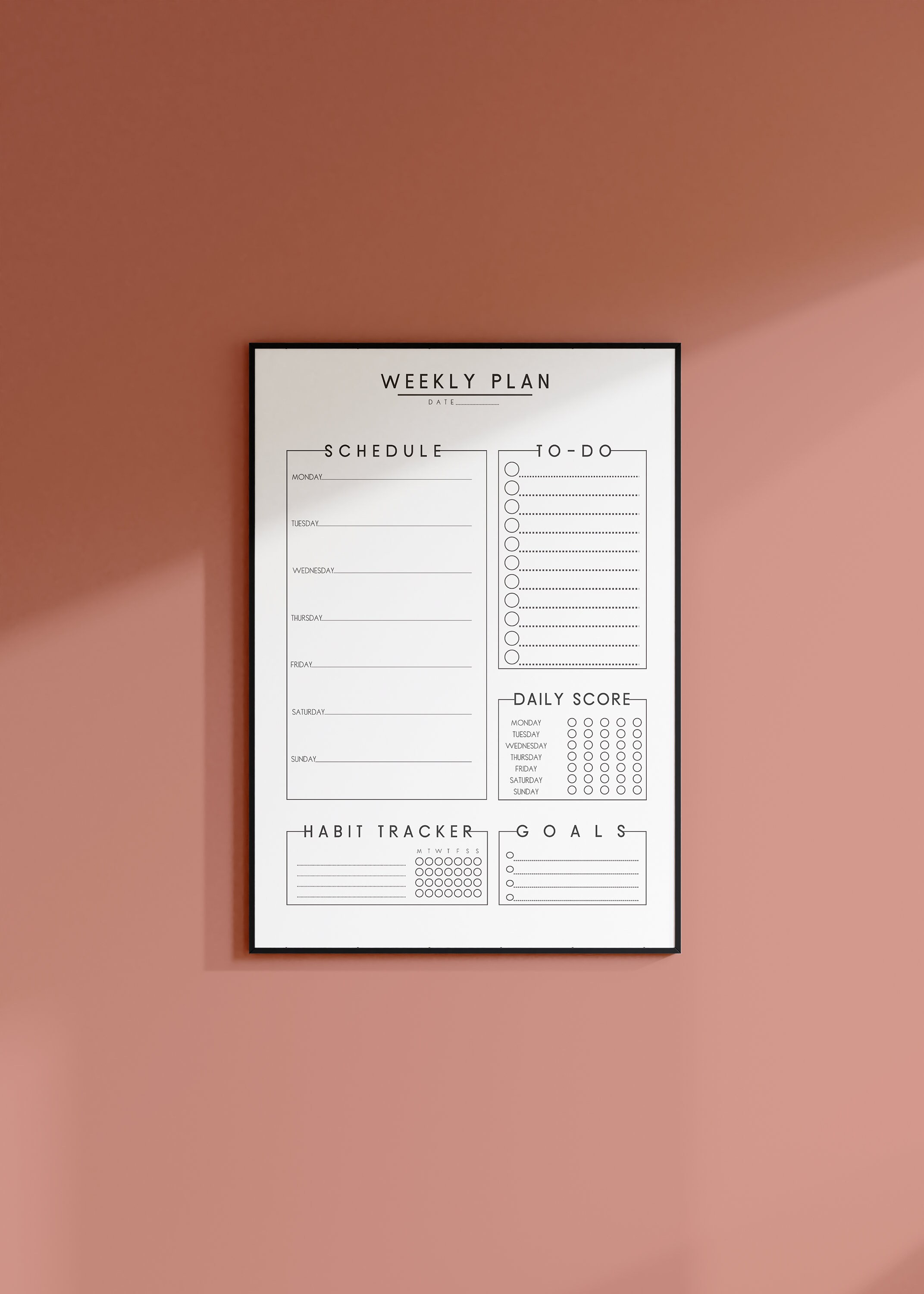 Instant Download Printable Weekly Planner | Habit Tracker | Goal ...