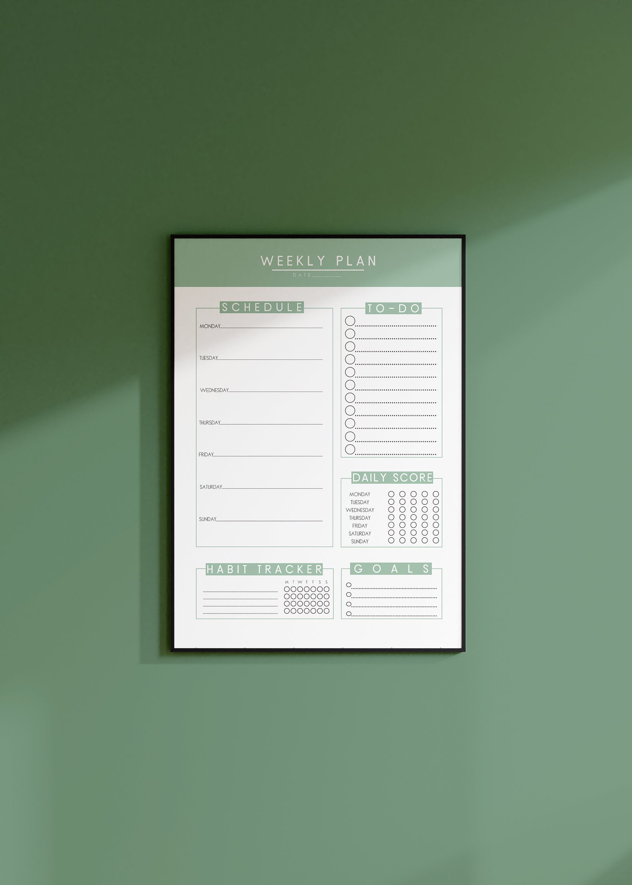 Instant Download Printable Weekly Planner Habit Tracker Goal Tracker 5 ...