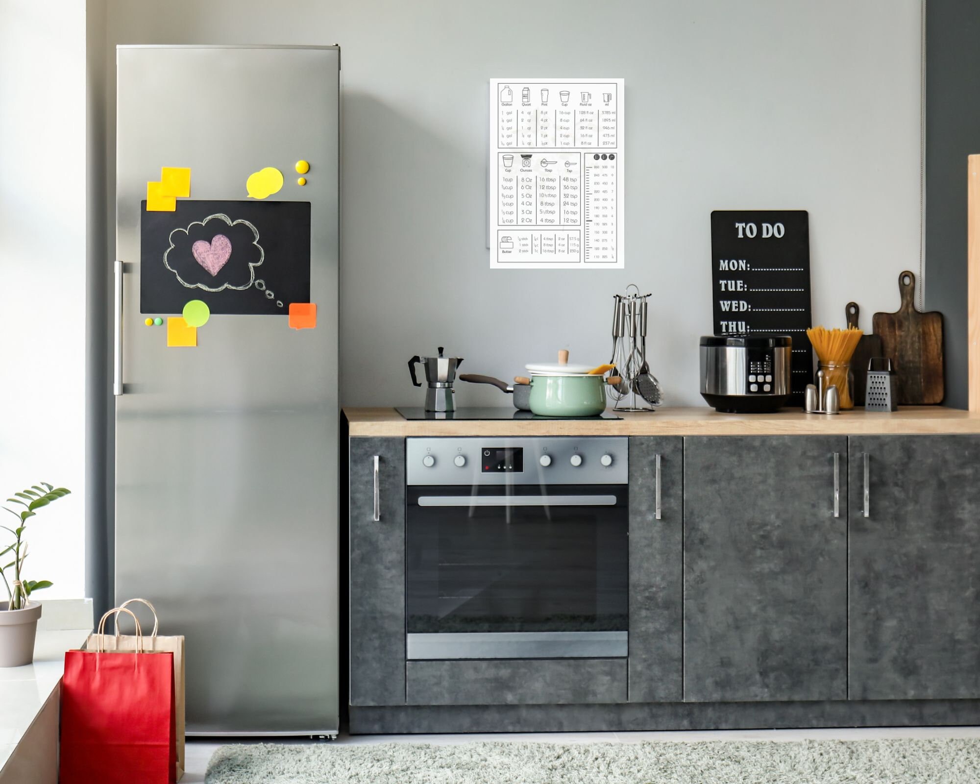 Cooking and Baking Kitchen Conversion Printable Wall Chart Guide Art - Etsy