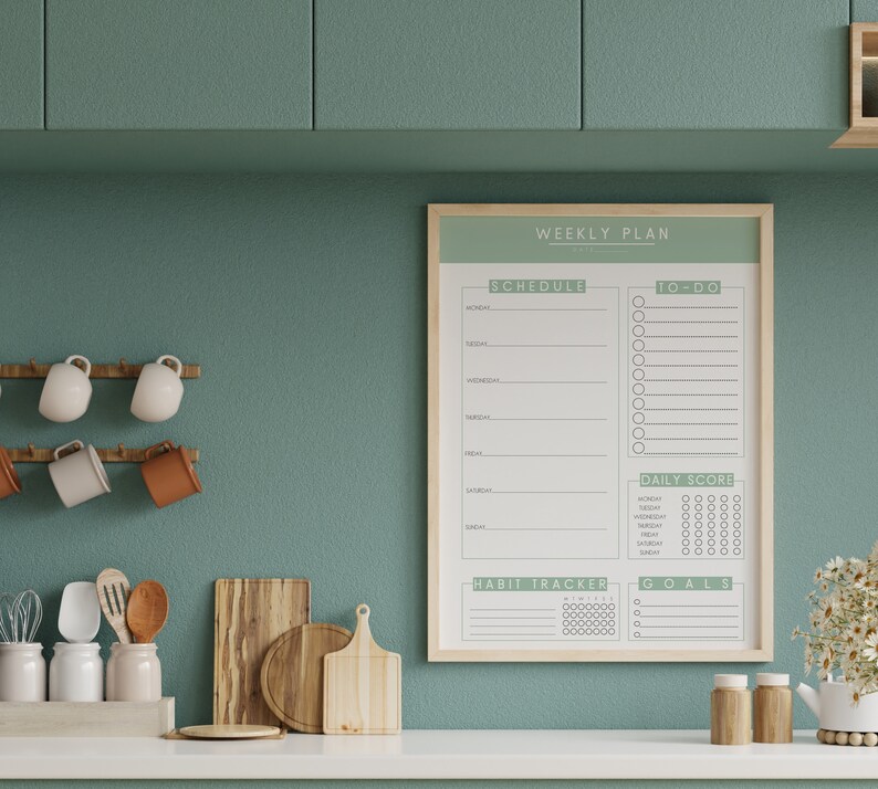 Instant Download Printable Weekly Planner | Habit Tracker | Goal ...