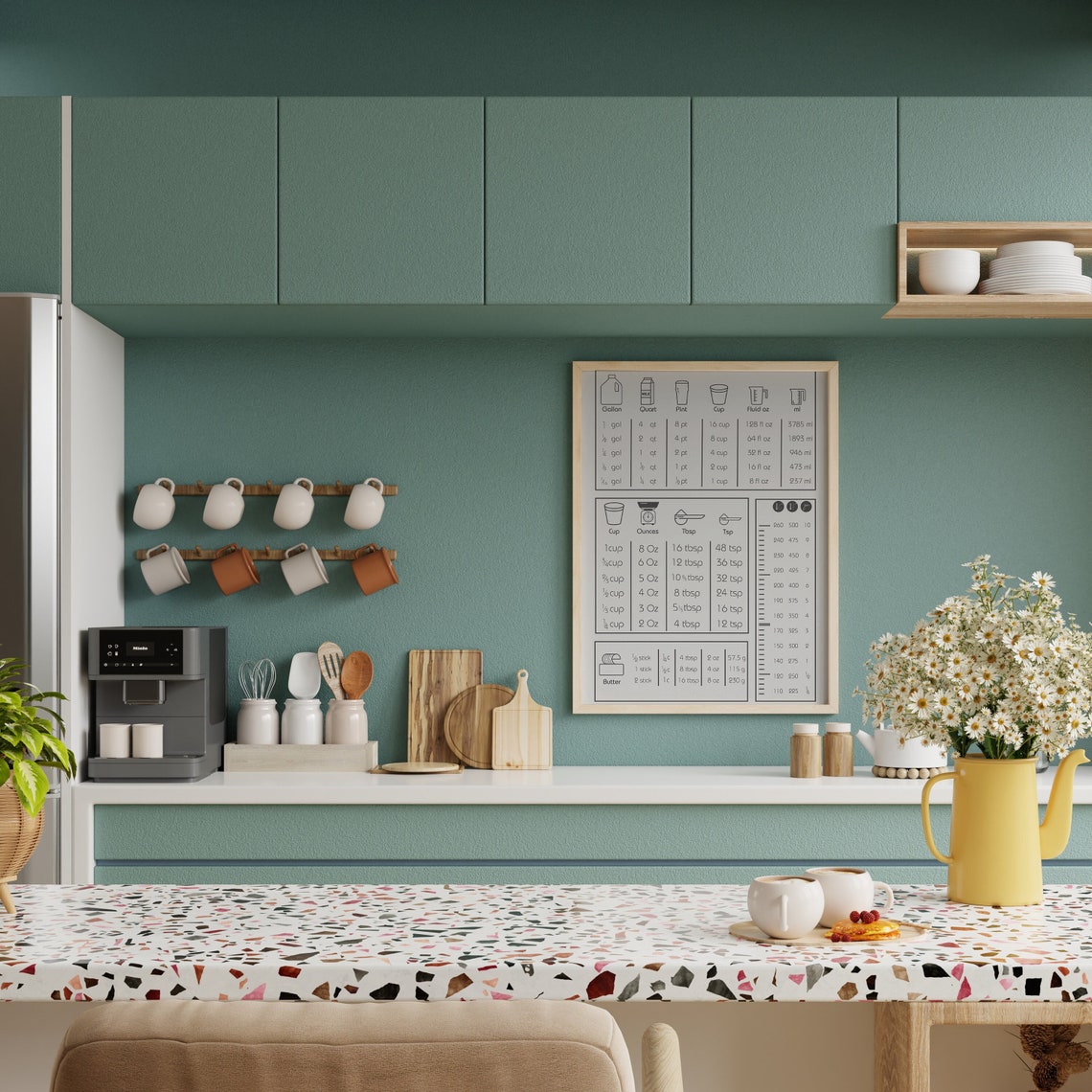 Cooking and Baking Kitchen Conversion Printable Wall Chart Guide Art - Etsy