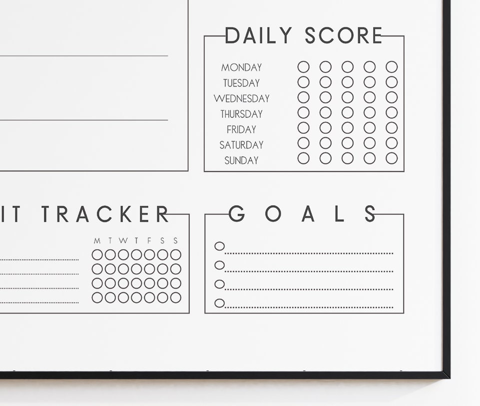 Instant Download Printable Weekly Planner | Habit Tracker | Goal ...