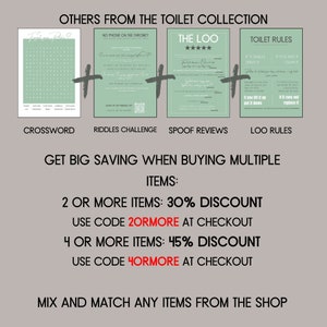 Witty Bathroom/toilet Rules Instant Download Printable Wall Poster ...