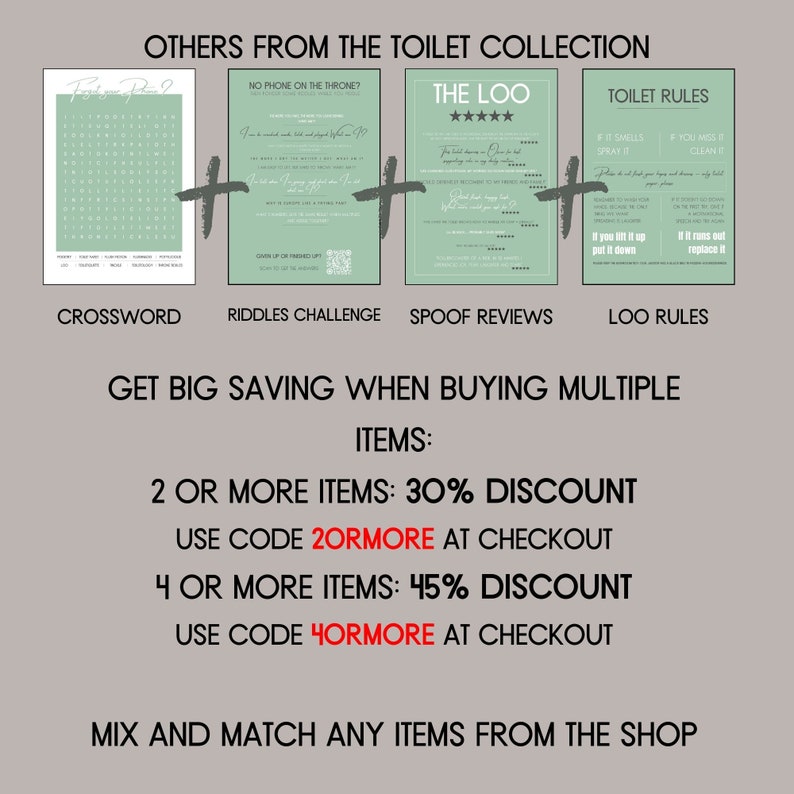 Witty Bathroom/toilet Rules Instant Download Printable Wall Poster ...