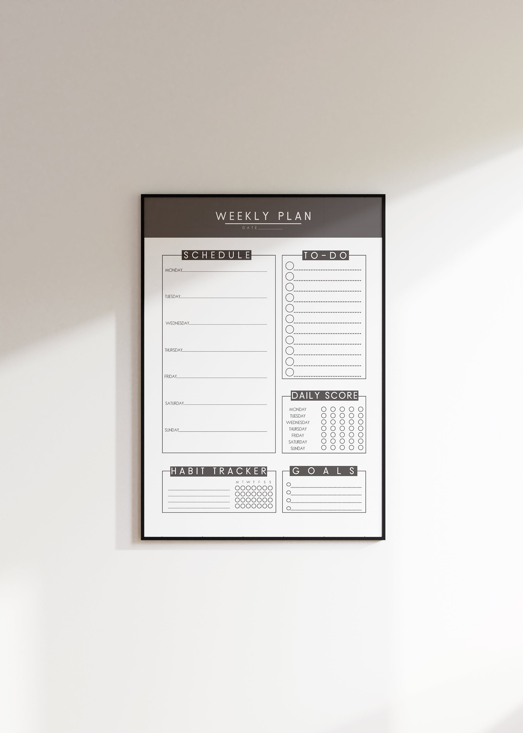 Instant Download Printable Weekly Planner Habit Tracker Goal Tracker to ...