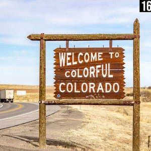 Colorado, A Welcome Sign | Gallery Wrap Canvas Photographic Wall Art - Etsy