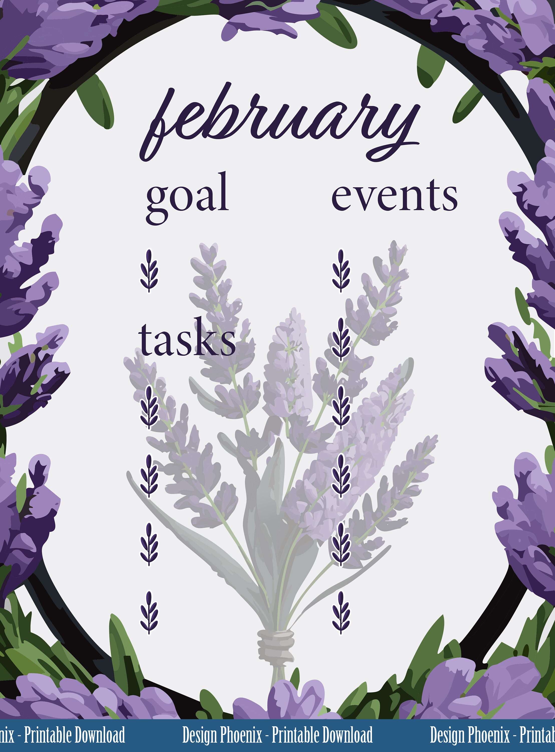 Printable February Monthly Planner - Etsy