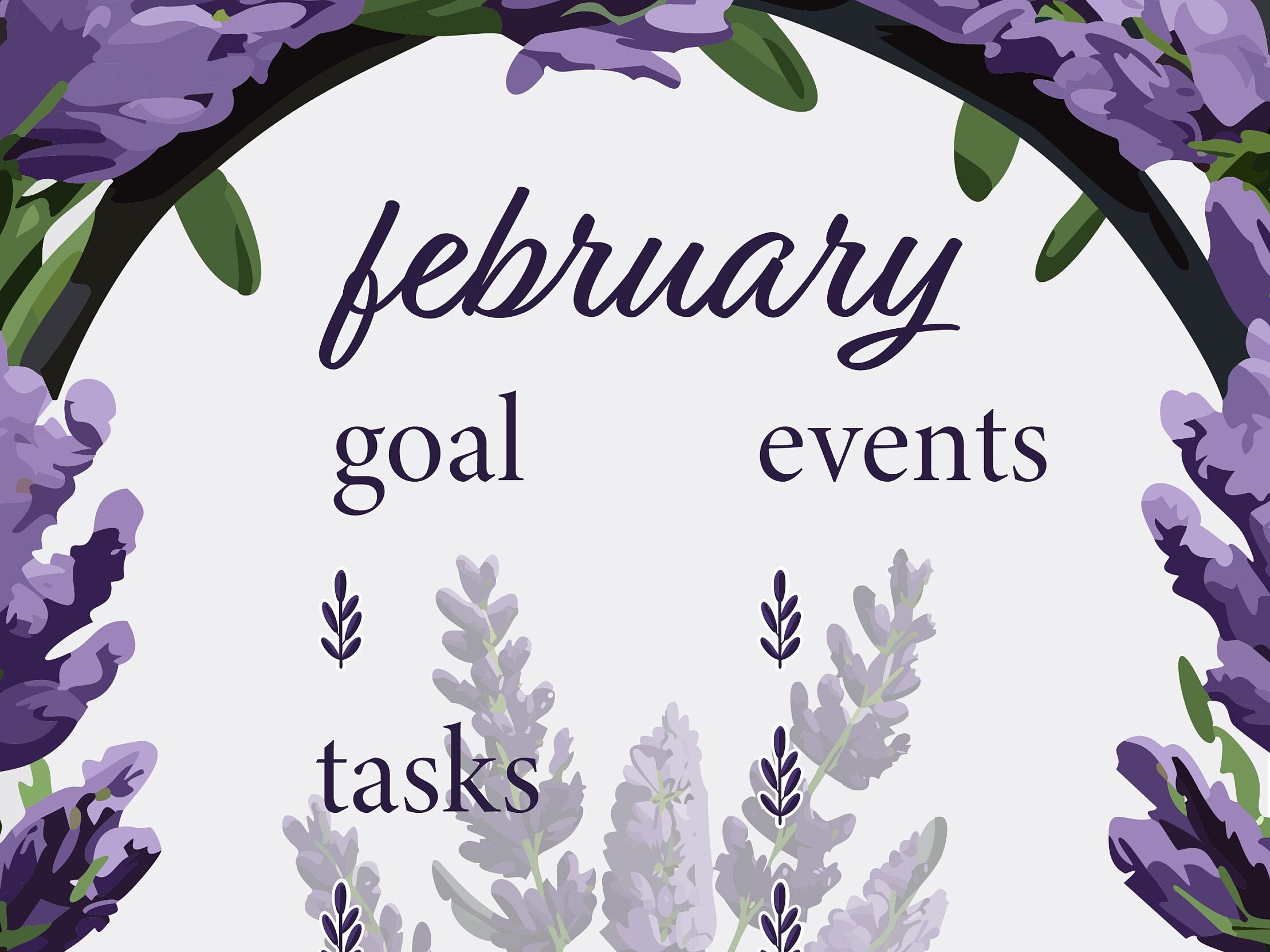 Printable February Monthly Planner - Etsy