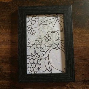 Framed Tattoo Stencil Collage Fruit Themed Home Decor - Etsy