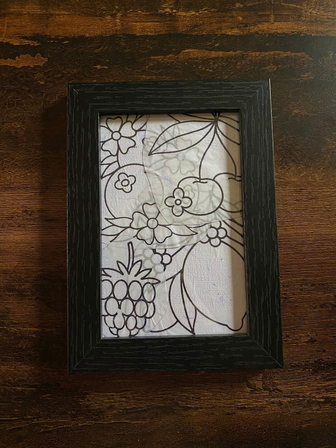 Framed Tattoo Stencil Collage Fruit Themed Home Decor - Etsy