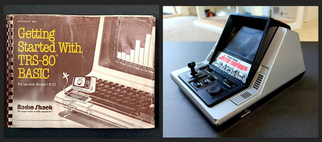 Vintage Radioshack-1986 Portable Video Game astrothunder and TRS-80 ...