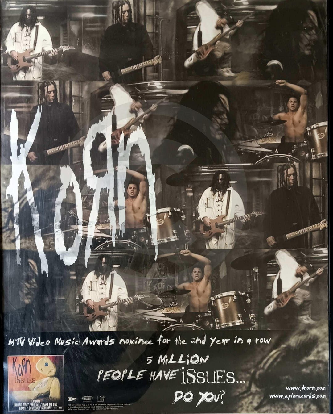 Vtg. 2000 [KORN] Promo Poster for the Album [issues]! 24"x30" - Etsy