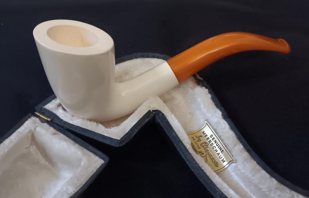 Vintage-1950's-60's Meerschaum Pipe By: Pioneer Pipe Co. Deluxe - Etsy