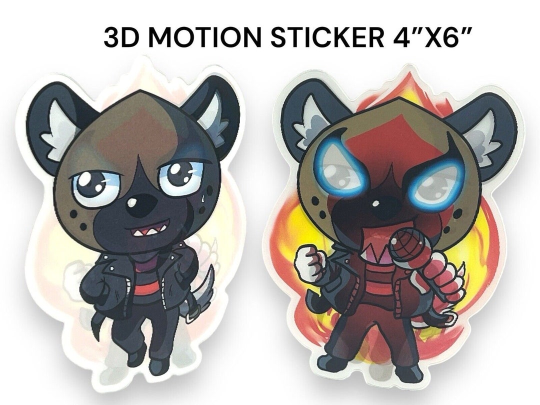 Aggretsuko Chibi 3d Lenticular Peeker Sticker Holographic Decal Design ...