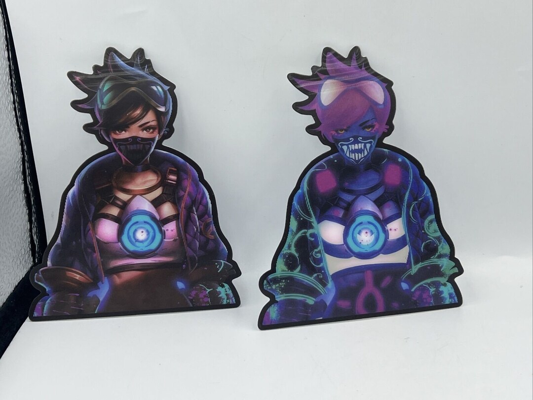 Kda Kiko Mercy Waifu Over Watch 3d Anime Lenticular Motion Sticker 4x5 ...