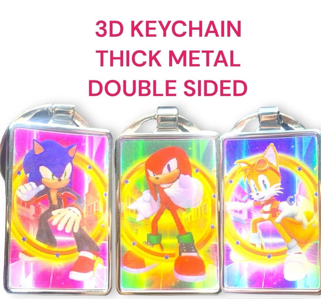 Sonic the Hedgehog Sonic Shadow 3d Lenticular Motion Keychain ...