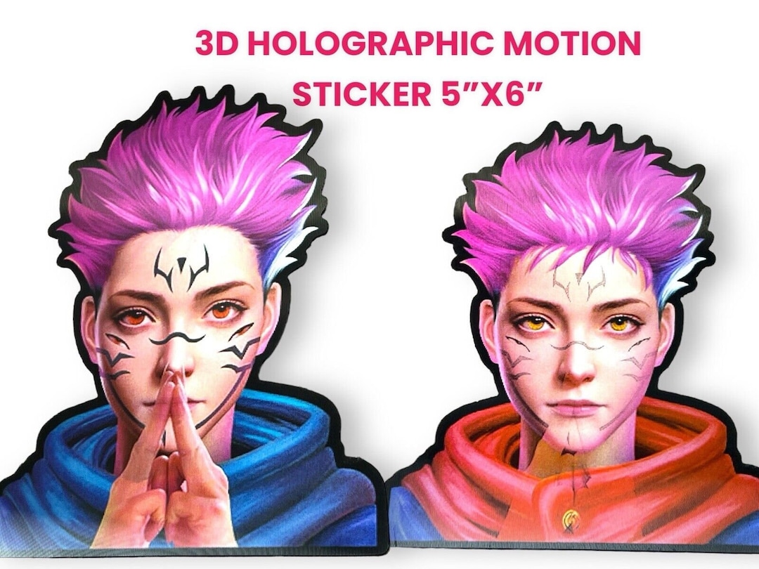Jujutsu Kaisen Yuji Itadori 3d Lenticular Motion Sticker Decal Peeker ...
